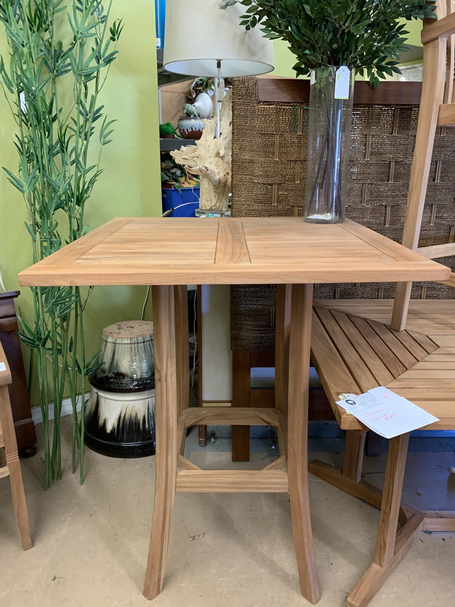 Teak Bar Table - T. Gregory Imports
